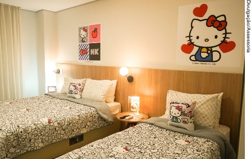 Chegam ao Brasil os primeiros quartos temáticos de Hello Kitty & Amigos